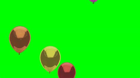 Birthday Balloons Fly Over Screen Animation Freehdgreenscreen Footage Youtube