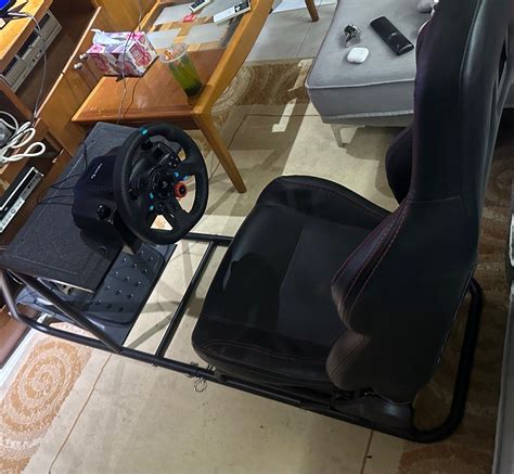 Logitech G29 Thrustmaster Sim Racing Cockpit Stand Video Gaming