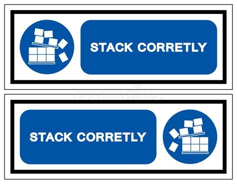 notice stack correctly symbol sign vector illustration isolate on