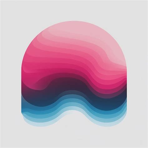Elegant Pink And Blue Ombre Effect Premium AI Generated Image