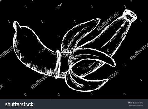 Doodle Condom Banana Illustration Safe Sex Stock Vector Royalty Free