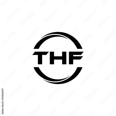Thf Letter Logo Design With White Background In Illustrator Cube Logo