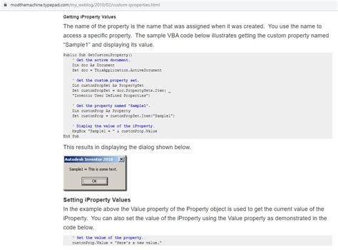 read iproperty values using autodesk community