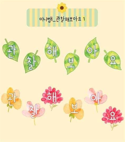 [미니쌤] 관찰해보아요 도안 네이버 블로그 2020 유치원 과학영역 유치원 생일 남자아이방