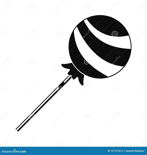 Icono Dulce De La Piruleta Estilo Simple Stock de ilustración Ilustración de dulce aspire