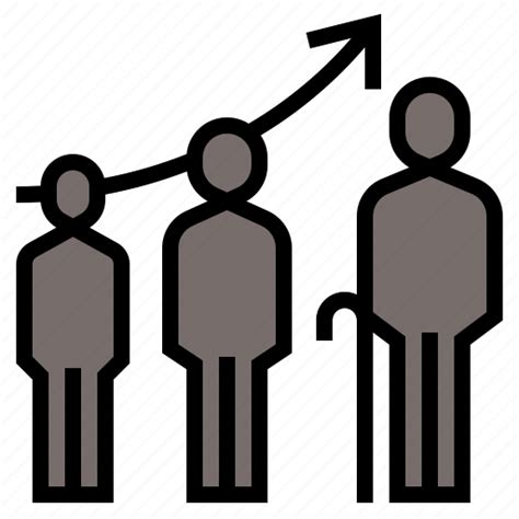 Ageing Society Life People Population Rising Life Expectancy Icon