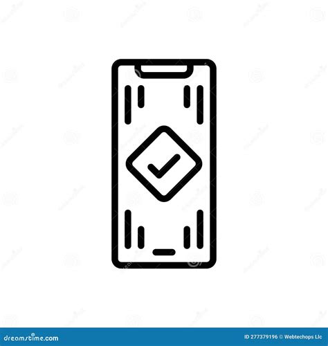 Black Line Icon For Completed Absolute And Clipboard Stock Vector Illustration Of Completed