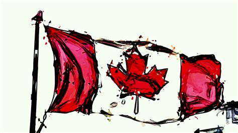 Cartoon Canadian Flag