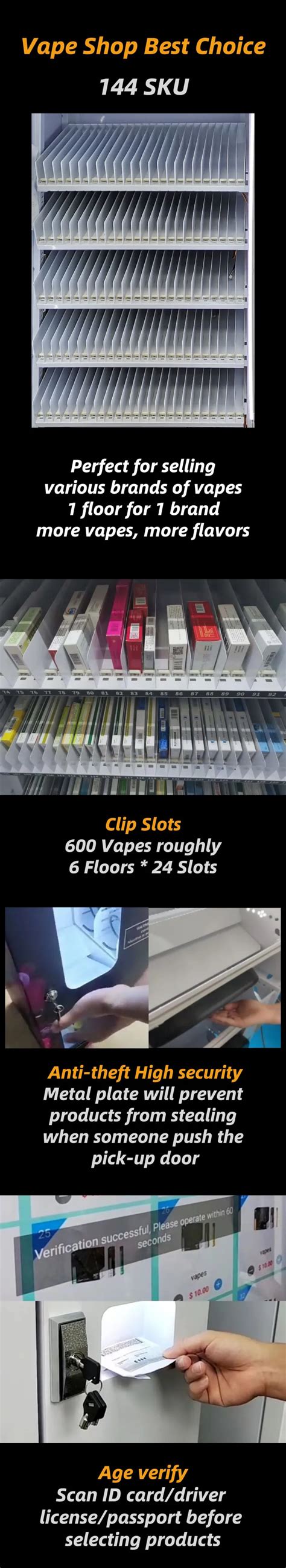 Smart Vape Shop Vending Machine With Age Verification