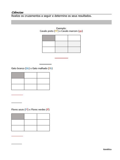 Resultados De Cruzamentos Genéticos Pdf