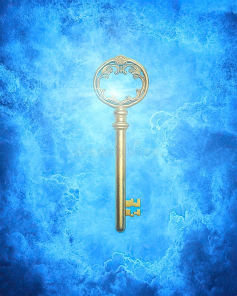 Golden Key In The Door Of Heaven Christian Theme Symbolizing Life S