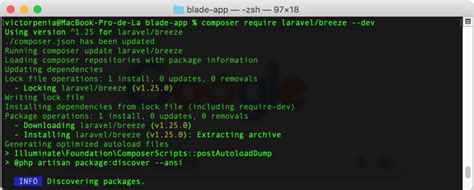 instalar laravel breeze blade laravel array