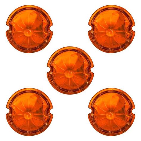 Watermelon Glass Cab Light Lens Dark Amber 5 Pack