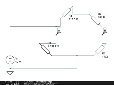 Wheatstone Bridge Circuitlab
