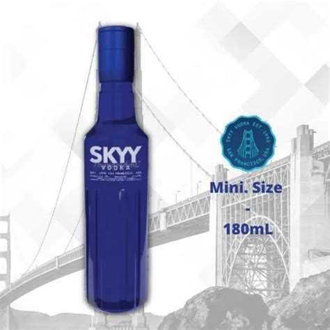 Jual Vodka Skyy Vodka Mini Sky Vodka Bottle 180ml Shopee Indonesia