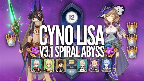 C Cyno Aggravate C Lisa Ayato Electro Charges Duo V Spiral Abyss Floor Genshin