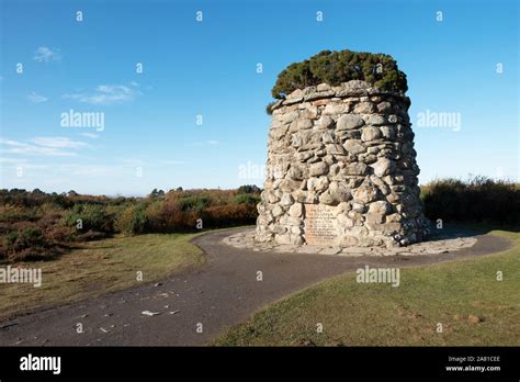 Culloden Battlefield Memorial Cairn To Remember The Highlanders Who
