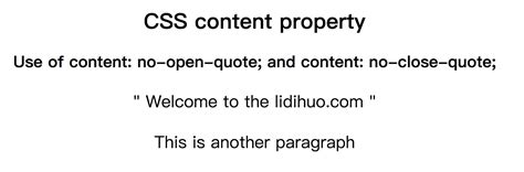Css Content属性的语法、示例及详细介绍 立地货