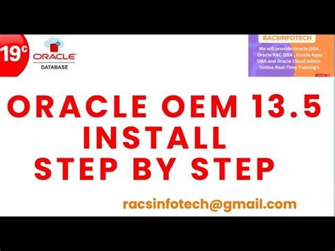 how to install oracle 13c oem on oracle 19c database step by step