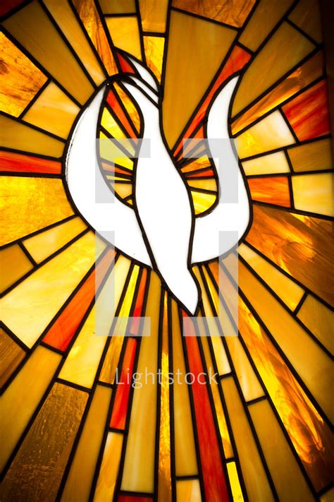 White Dove Stained Glass Window — Photo — Lightstock