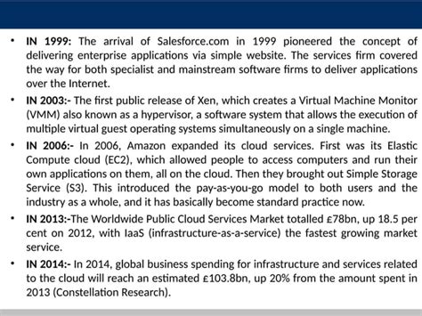 Cloud Computing Evolution Chartcloud Computing Evolution Chart Ppt