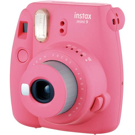 Fujifilm Instax Mini 9 Flamingo Pink rozi polaroid Fuji fotoaparat s ...
