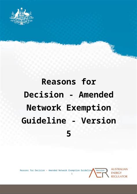 Docx Guideline Consultation Process Australian Energy Regulator Reasons For · Web