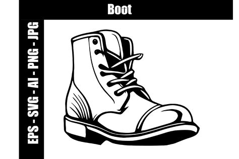 Boot Work Boot Walking Boot Svg Ai Eps Graphic By Different By Design