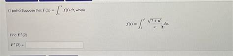 Solved Point Suppose That F X Find F F X Chegg