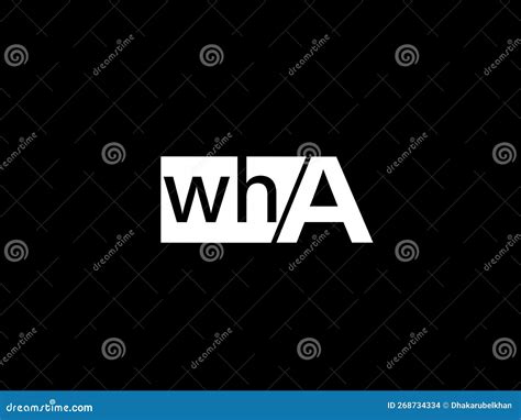 Wha Logo And Graphics Design Vector Art Icons Isolated On Black