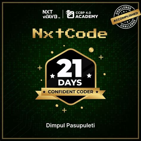 Dimpul Pasupuleti On Linkedin Nxtcode21dayschallenge Nxtwave