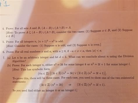 Solved For All Sets A And B A B Union A Intersection Chegg