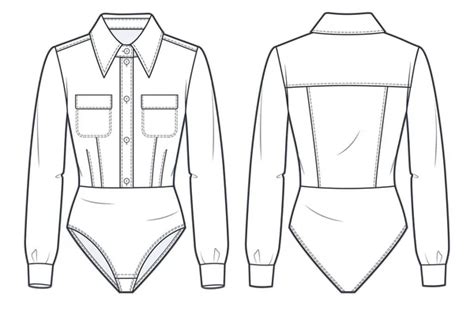 Womens Jumpsuit Technical Fashion Illustration Utility Jumpsuit