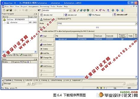 基于fpga的自动升降电梯控制系统设计vhdl电子毕业设计论文网