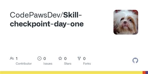 Github Codepawsdev Skill Checkpoint Day One