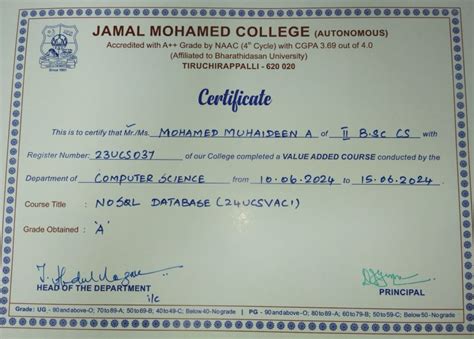 Mohamed Muhaideen On Linkedin Nosql Database Datascience Learningjourney Jamalmohamedcollege