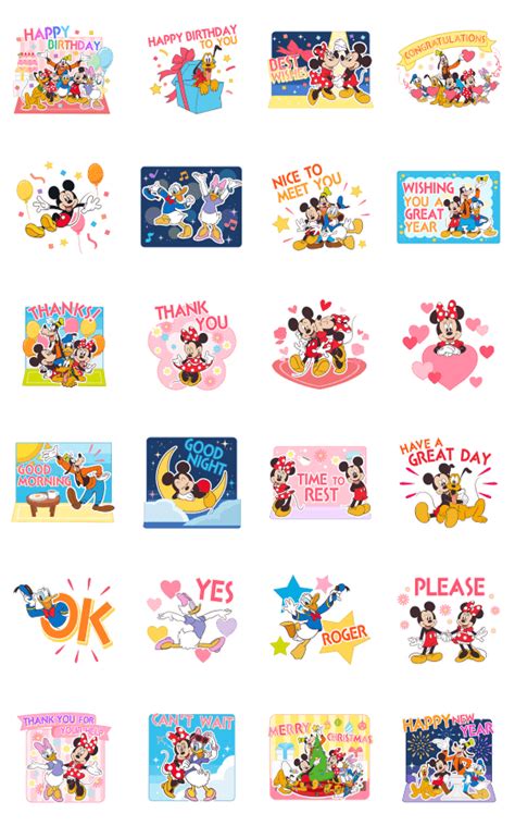 Mickey And Friends ทักทาย สติ๊กเกอร์ไลน์ป๊อปอัพ ของแท้ 100 ลิขสิทธิ์แท้