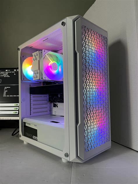 ☃️ Insane Value ☃️ White Rgb Gaming Pc Ryzen 5 5500 Gtx 1080 16gb