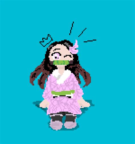Pixilart Nezuko By Cheesemegalodon