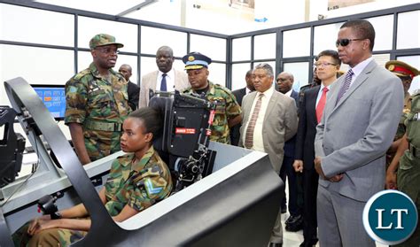 Zambia President Edgar Lungu With Air Force Commander Lt Gen Eric