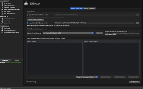 Mysqlでエクスポートしたsqlファイルをwordbenchにインポートしたい