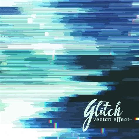 Free Vector Blue Abstract Background Glitch Effect