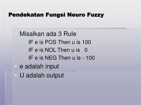 PPT Kuliah Sistem Fuzzy Pertemuan Adaptive Neuro Fuzzy System PowerPoint Presentation