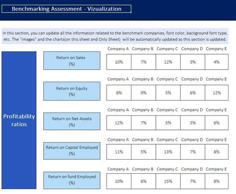 Benchmarking Assessment Visualization Excel Template Etsy