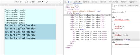 Html Elements In One Page And Set One Font Size But Display