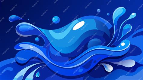 Abstract Blue Fluid Background With Vector Illustration Elements
