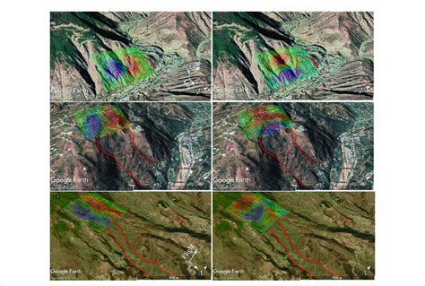 verification of three slow moving landslides detected from