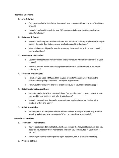 Technical Questions Pdf Databases Mobile App