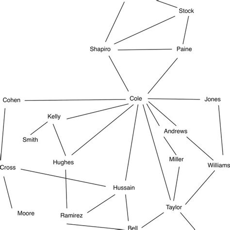 a sample social network representing the nodes actors and ties