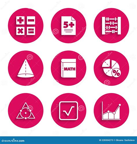 Set Book With Word Mathematics Square Root Graph Schedule Chart Diagram Triangle